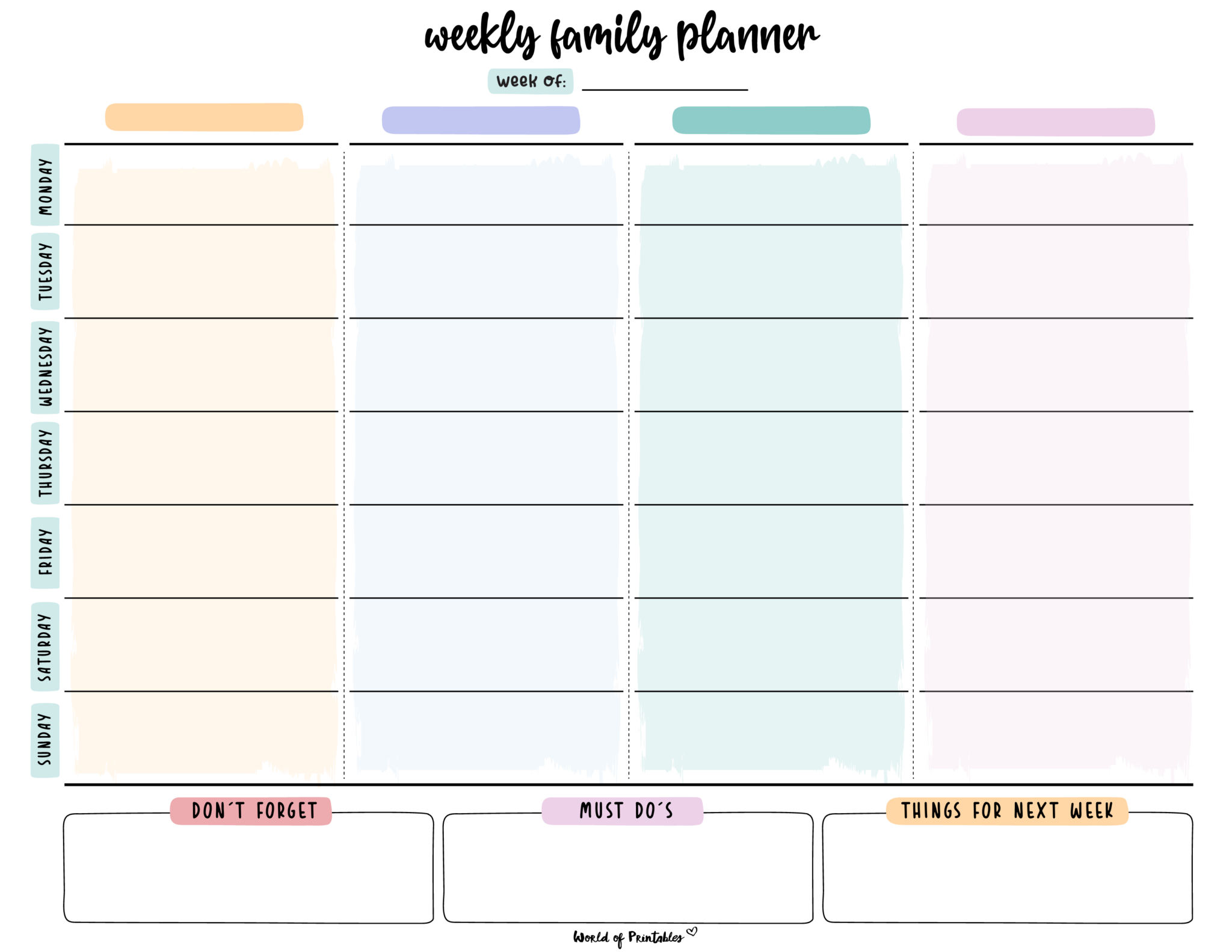 Family Planner - World of Printables