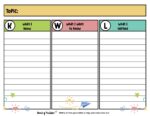 KWL Chart | 14 Templates - World of Printables