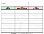 KWL Chart | 14 Templates - World of Printables