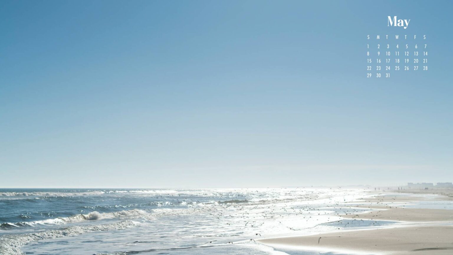 Free May 2022 Calendar Wallpaper