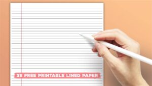 Printable Lined Paper - 36 Template Styles - World of Printables