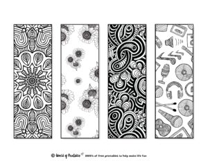 Printable Bookmarks To Color | 120 For Adults & Kids - World of Printables