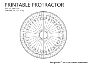 Printable Protractor - World of Printables
