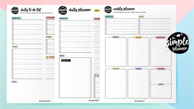 Simple Planner - World of Printables