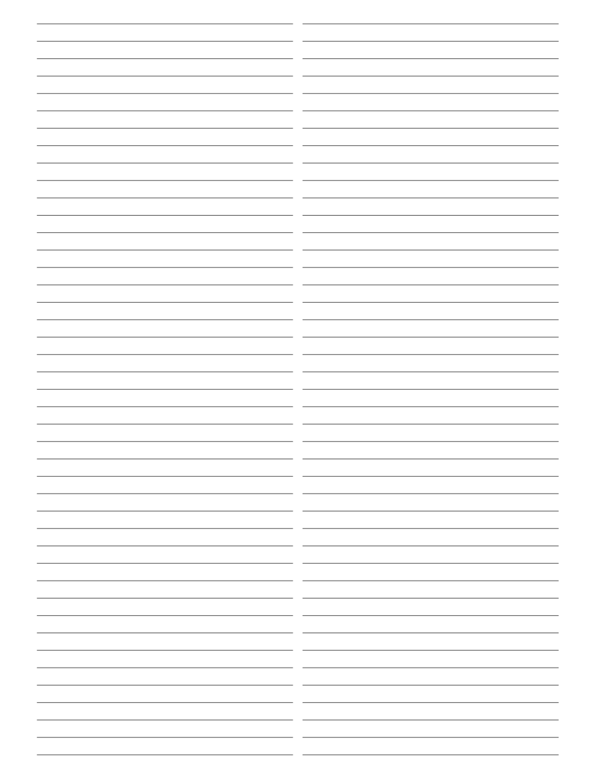 Printable Lined Paper - 36 Template Styles - World of Printables
