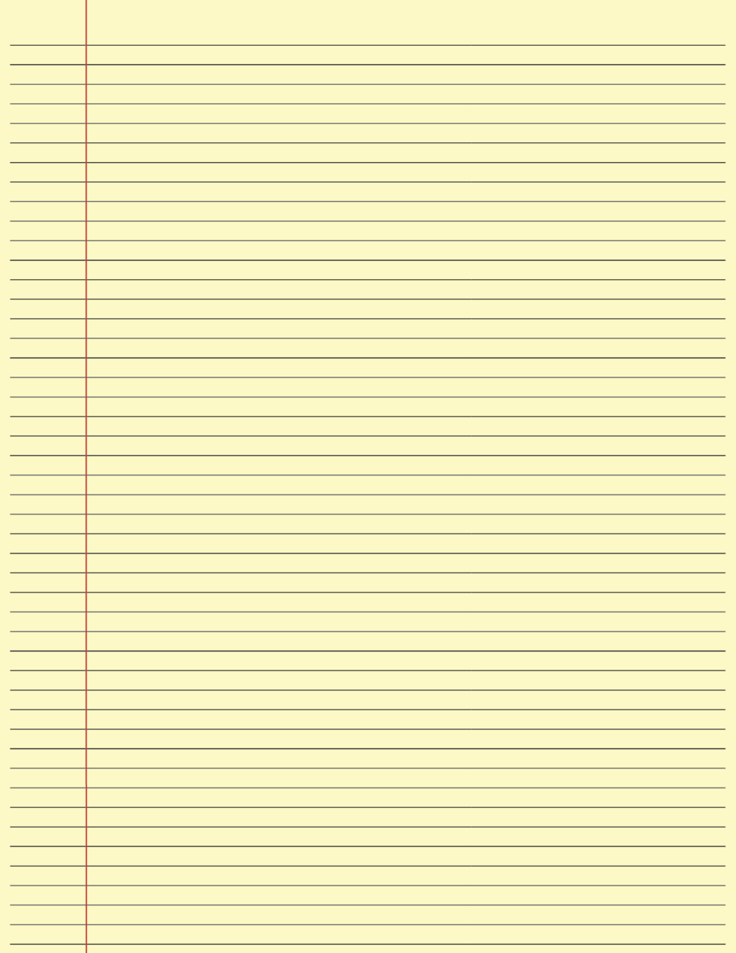 Printable Lined Paper - 36 Template Styles - World of Printables