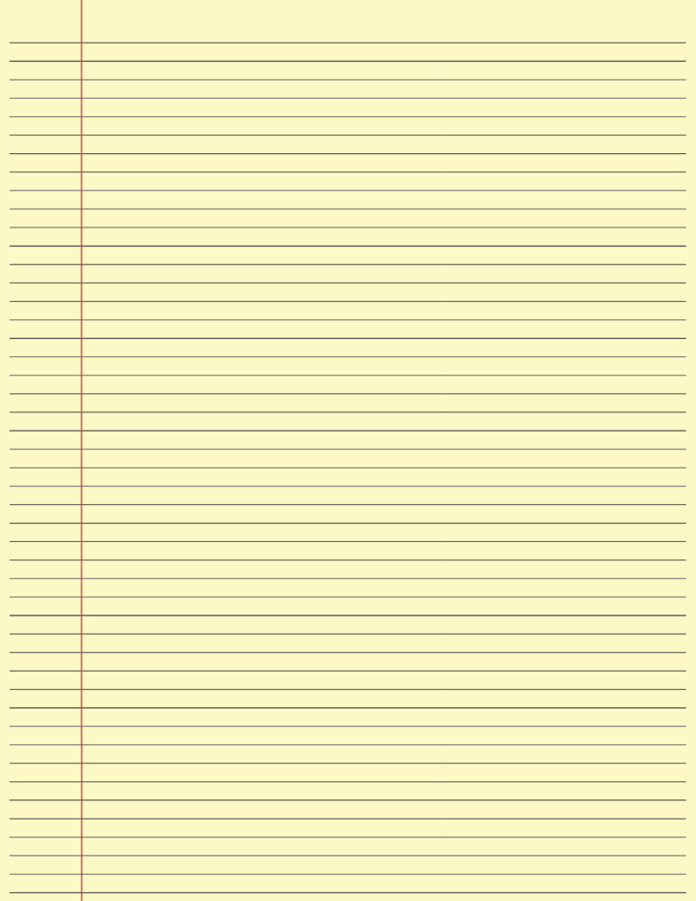 Printable Lined Paper - 36 Template Styles - World of Printables