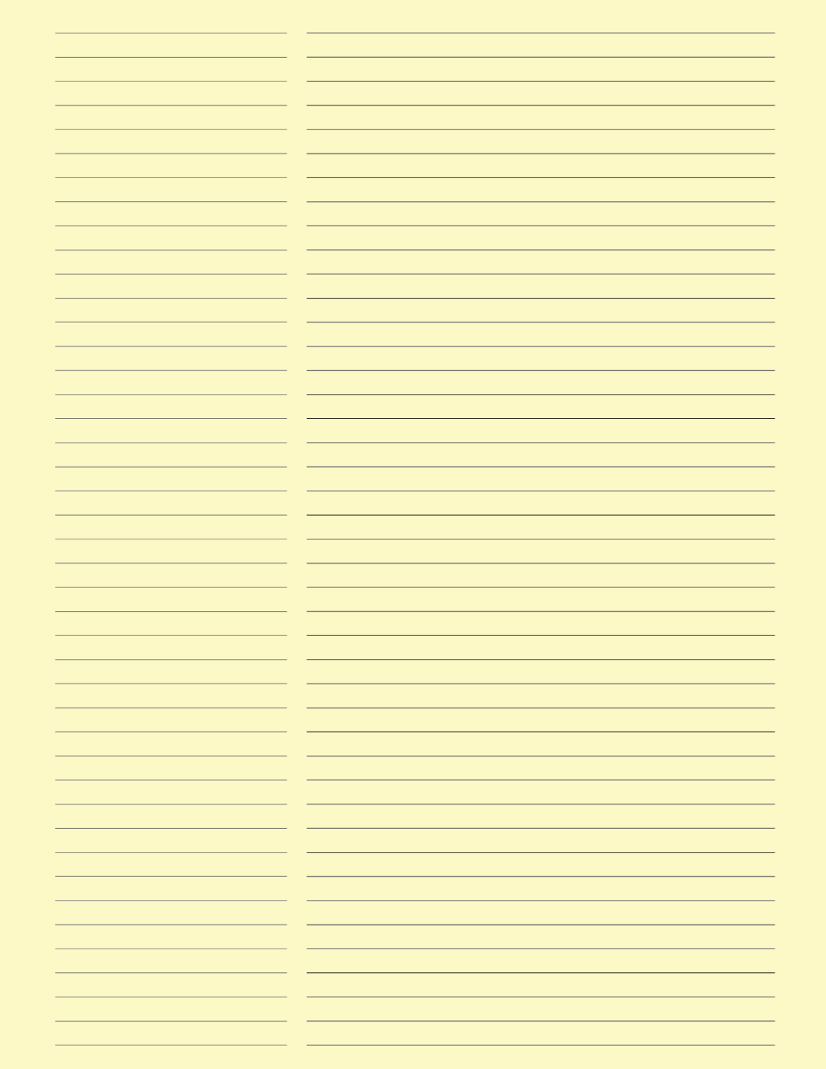 Printable Lined Paper - 36 Template Styles - World of Printables