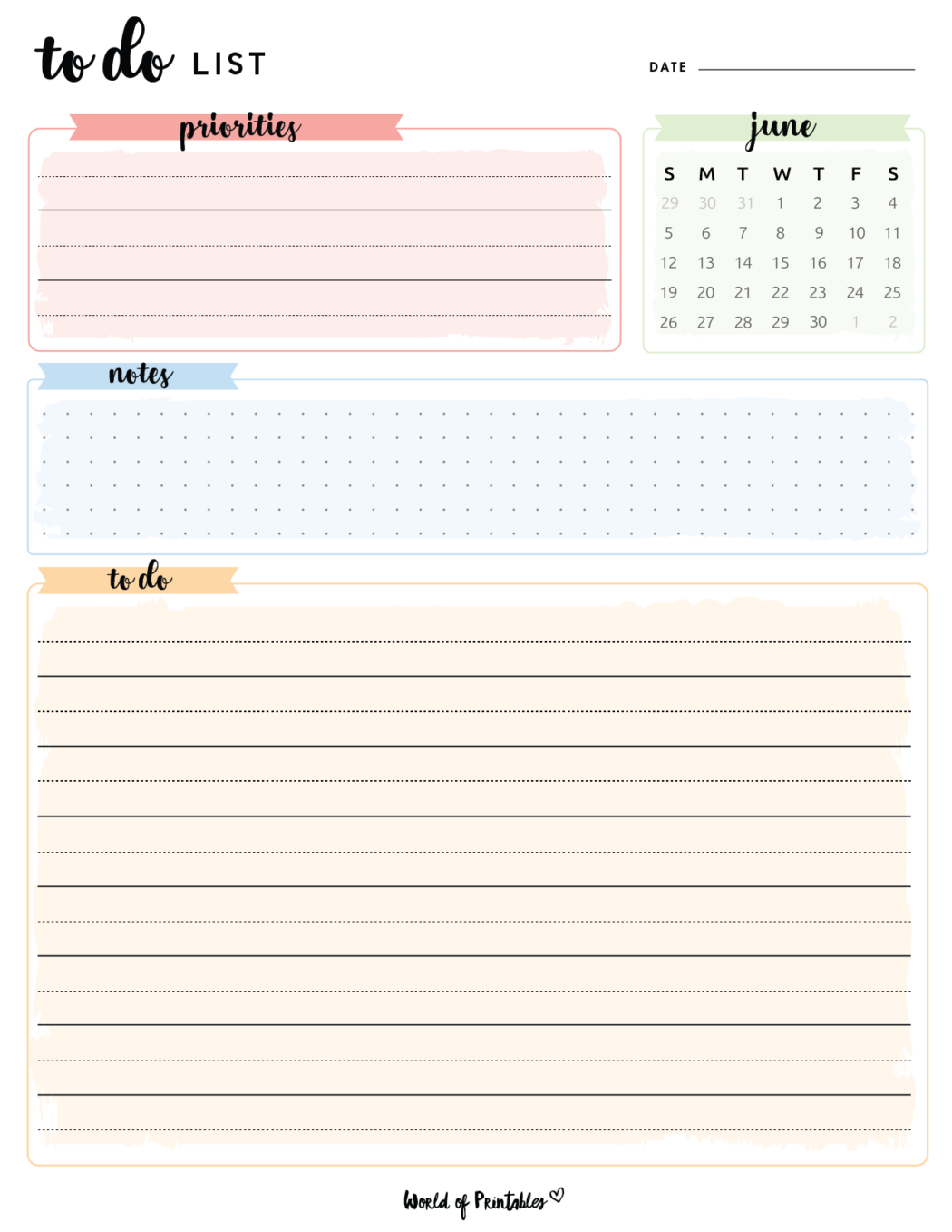 June 2022 Planner Set | Free Calendar & Planner Printables - World of ...
