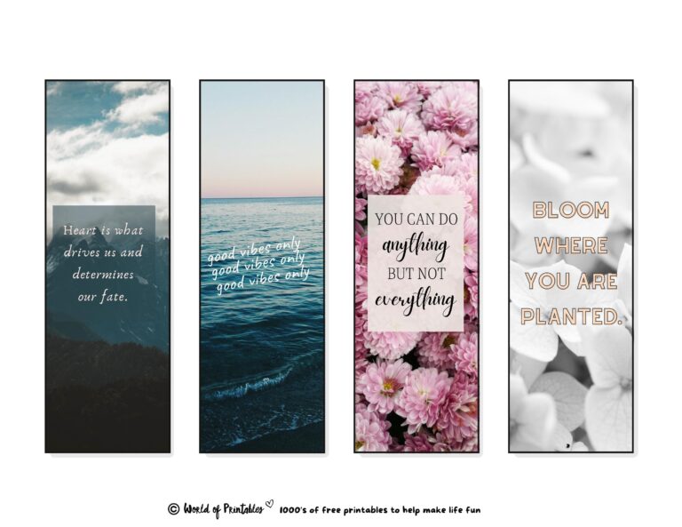 100 Best Bookmark Quotes - World of Printables