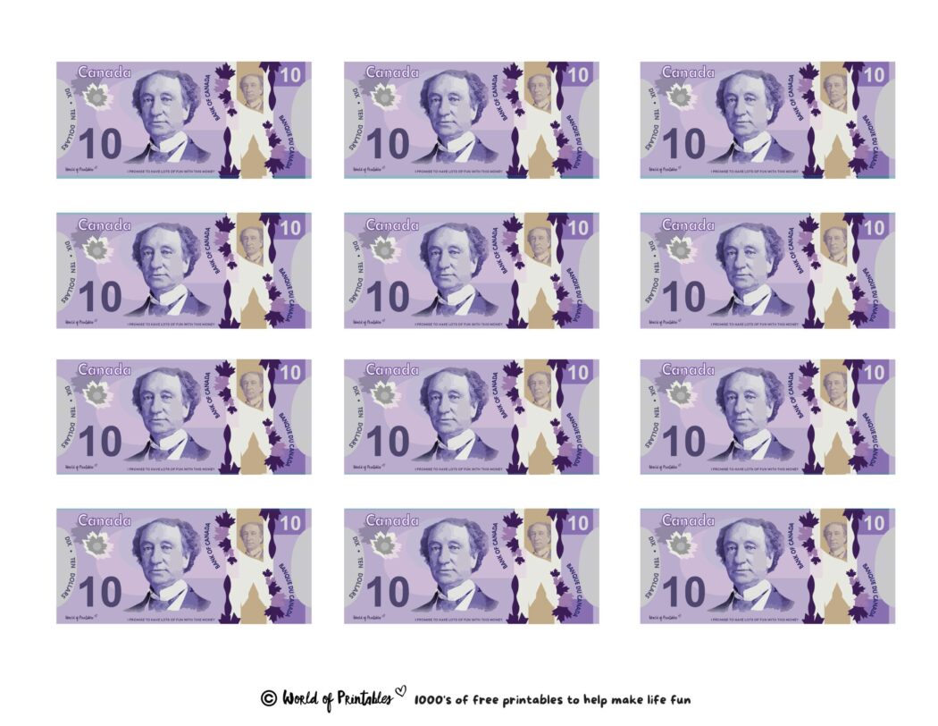 Printable Play Money - Play & Learn! - World of Printables