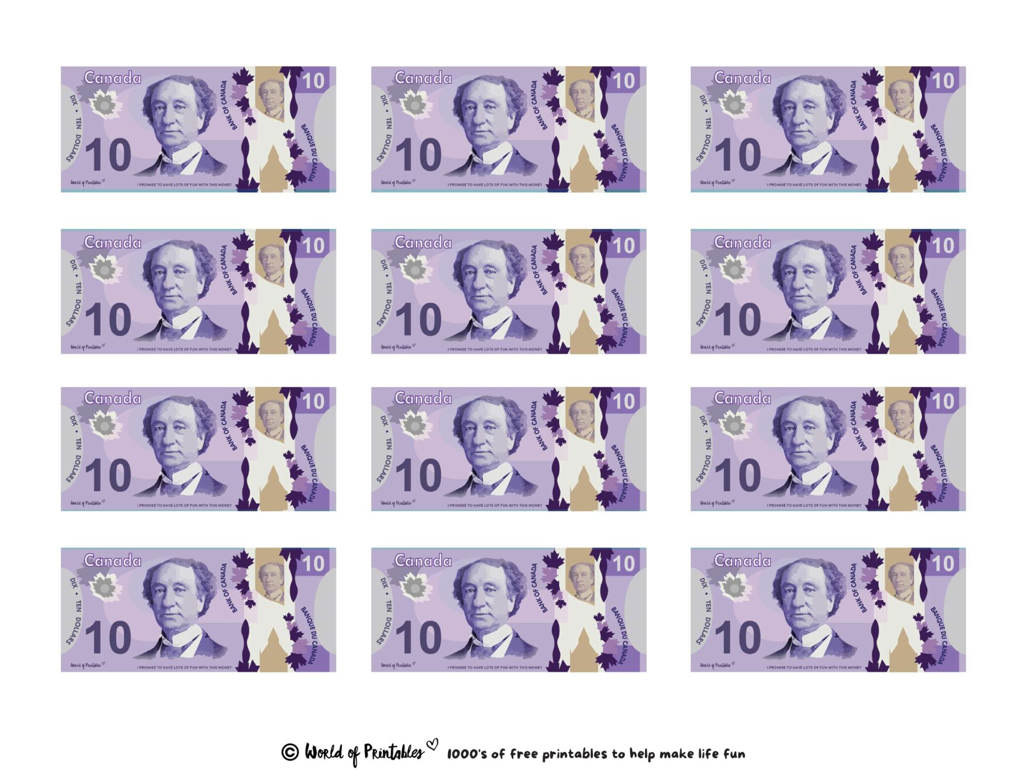 Printable Play Money - Play & Learn! - World of Printables