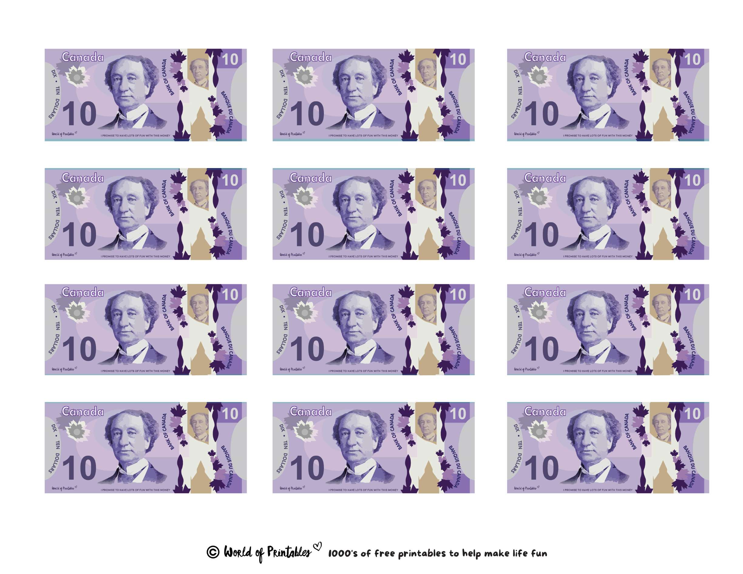Printable Play Money Play Learn World Of Printables