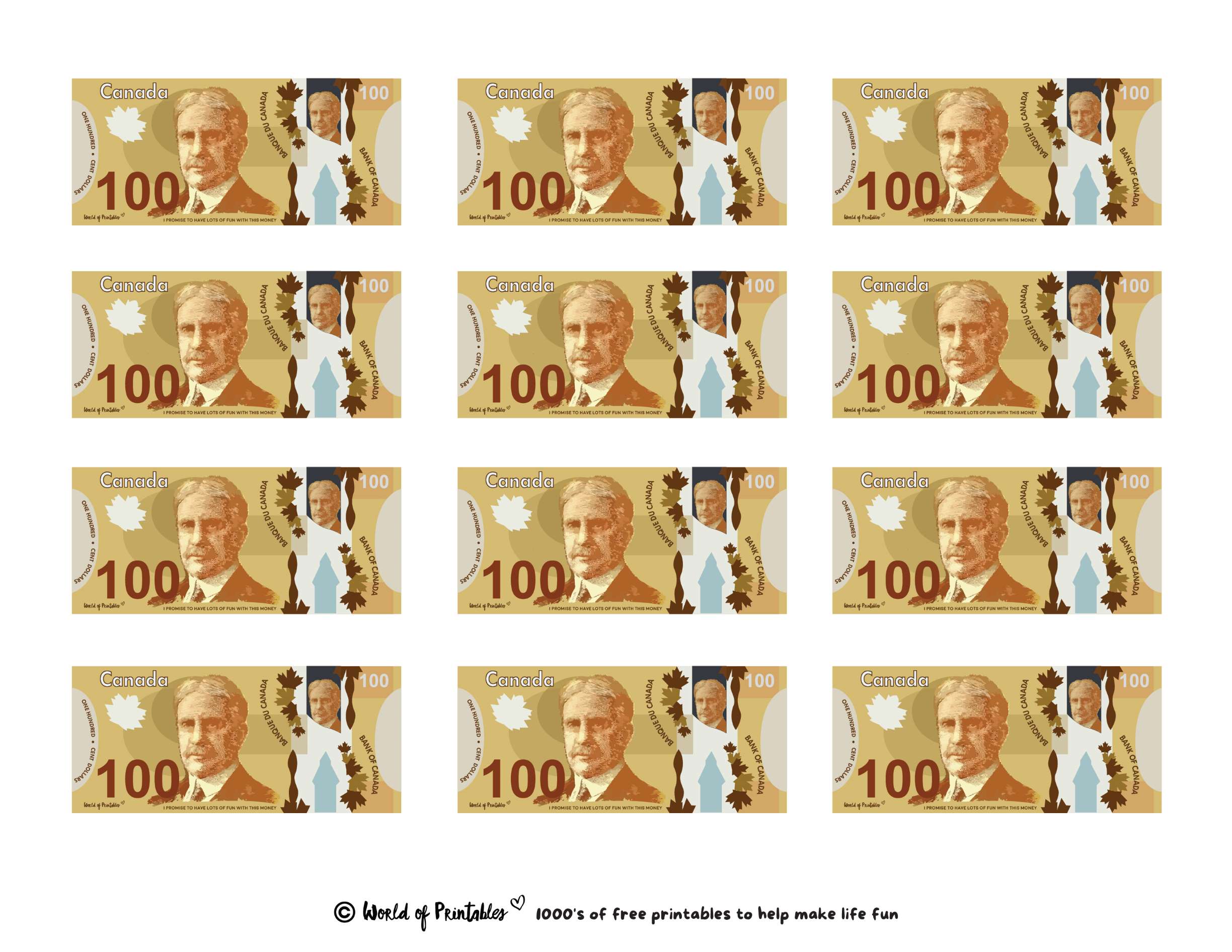 Printable Play Money Play Learn World Of Printables