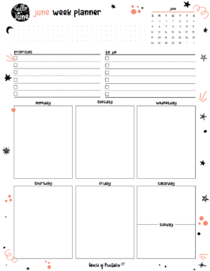 June 2022 Planner Set | Free Calendar & Planner Printables - World of ...