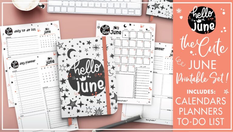 Free Printable June 2026 Planners - World of Printables