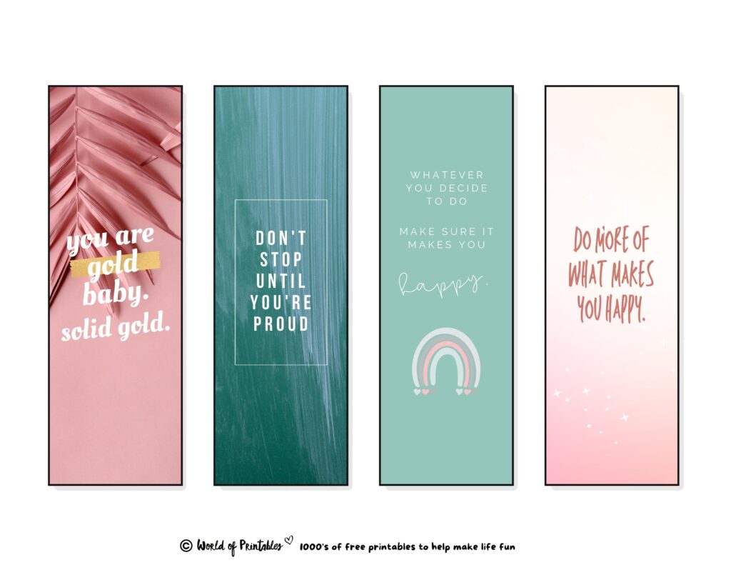 100 Best Bookmark Quotes - World of Printables