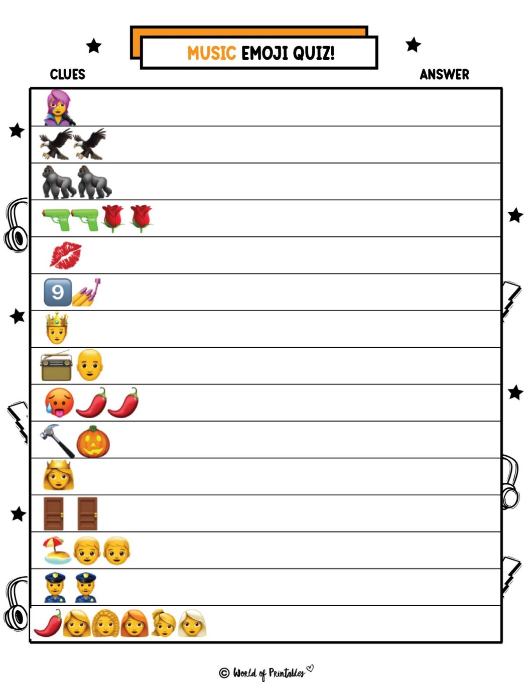Printable Emoji Quiz With Answers - World of Printables