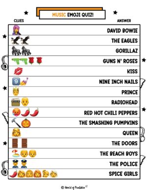 Printable Emoji Quiz With Answers - World of Printables