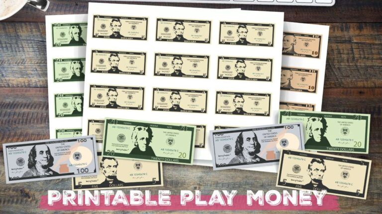Printable Play Money - Play & Learn! - World of Printables