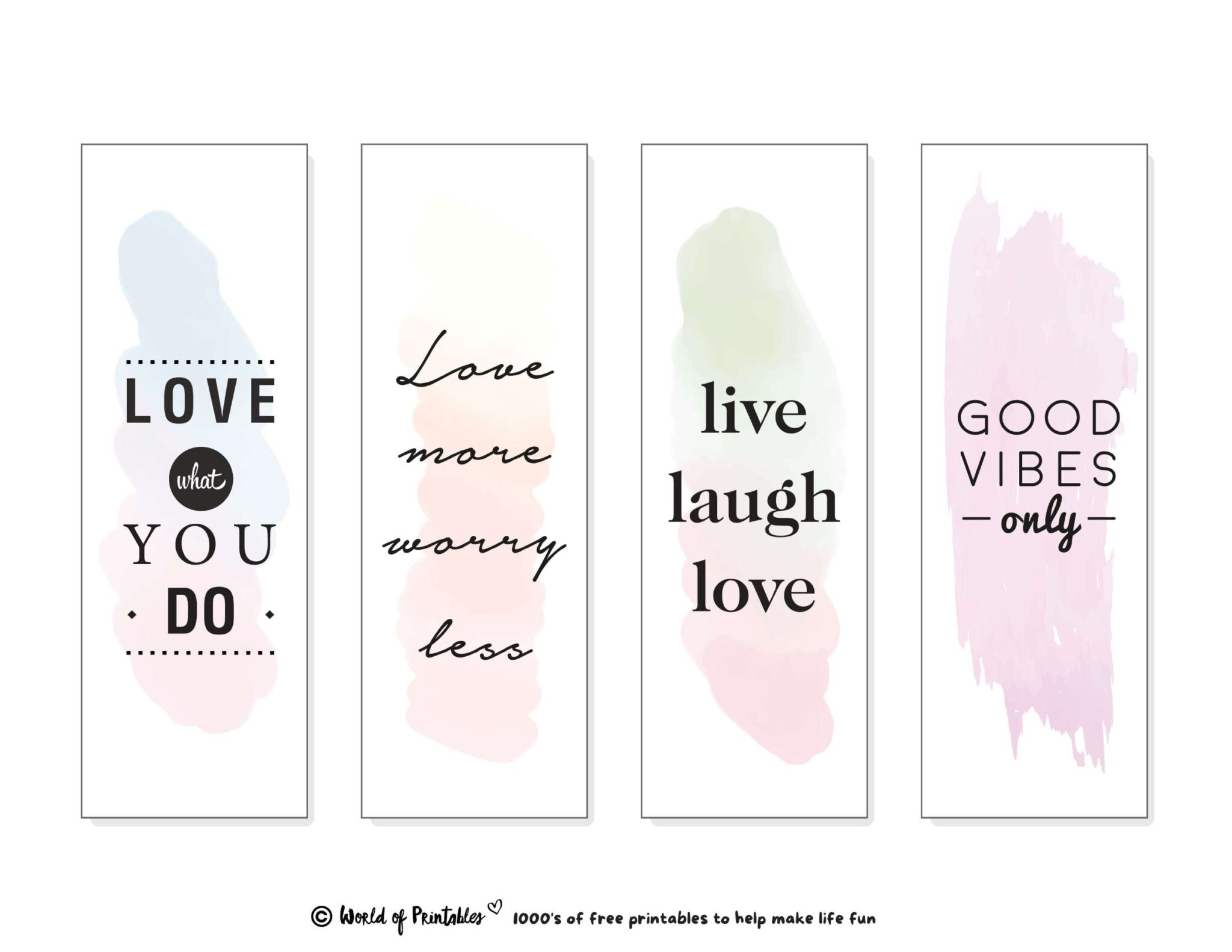Watercolor Bookmarks | 120+ Ideas To Print For Free - World of Printables