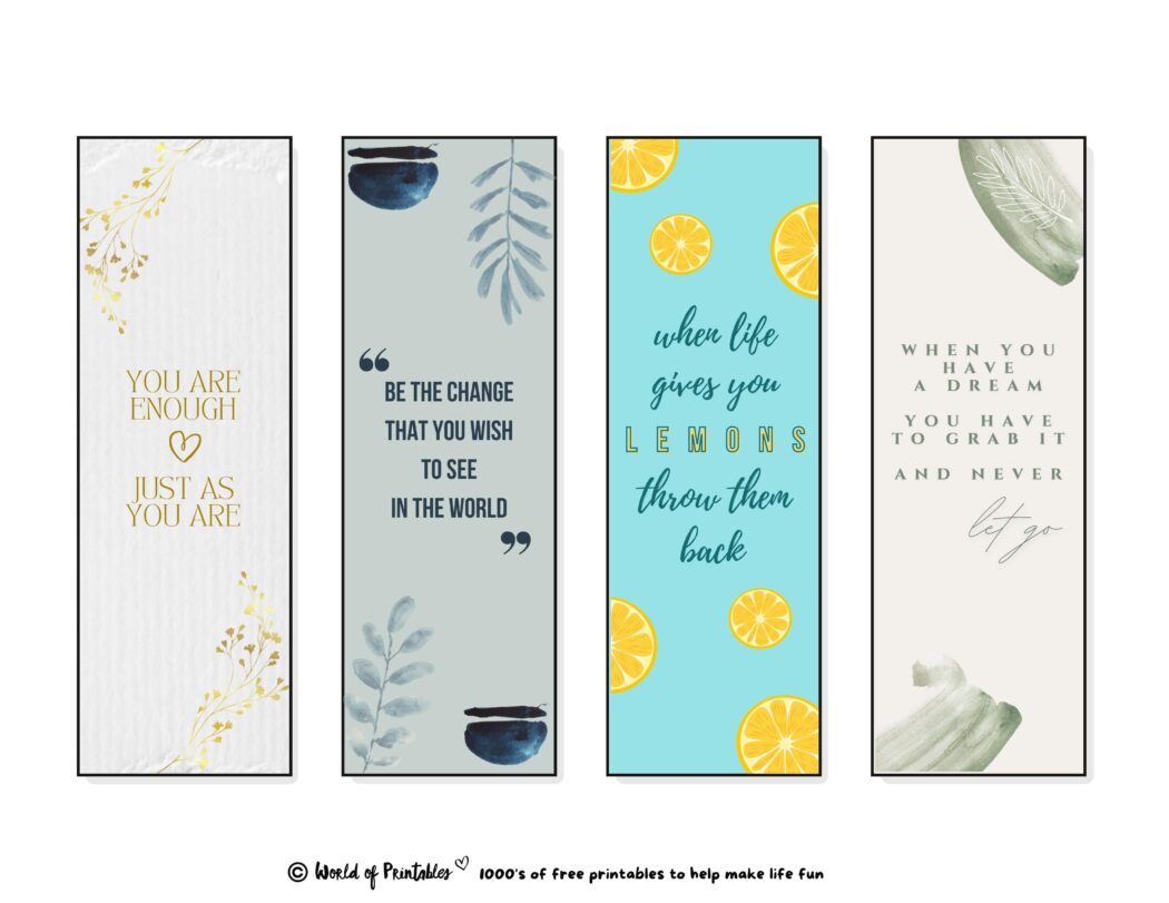 100 Best Bookmark Quotes - World of Printables