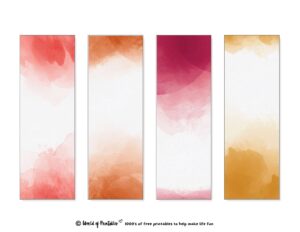 Watercolor Bookmarks | 120+ Ideas To Print For Free - World of Printables
