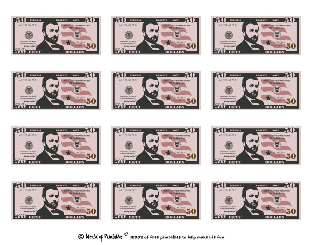 Printable Play Money - Play & Learn! - World of Printables