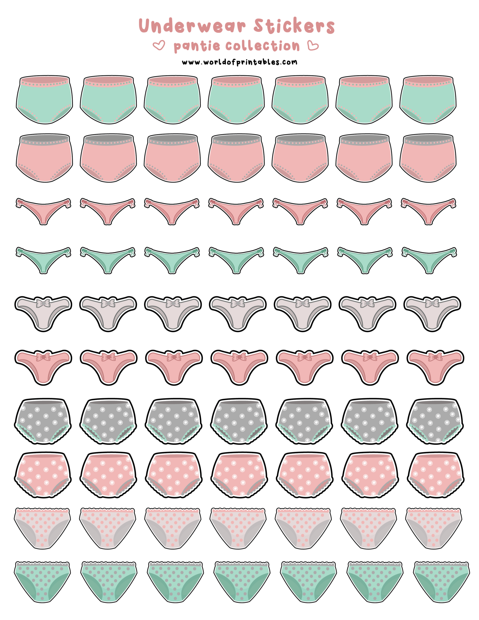Period Stickers - Free Printable & Digital Planner Stickers - World of ...