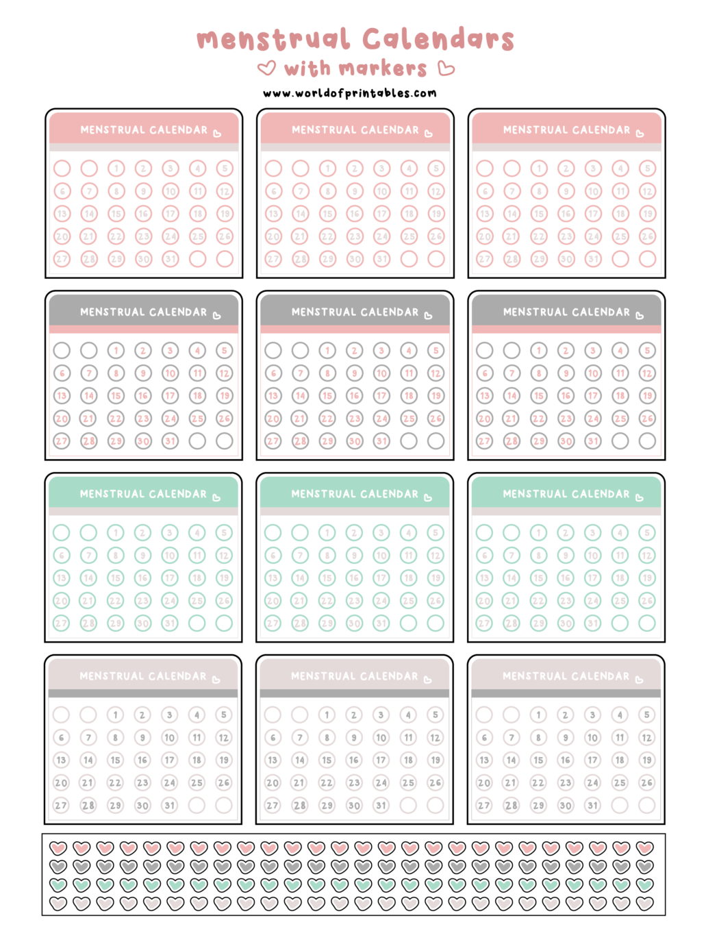 Period Stickers - Free Printable & Digital Planner Stickers - World of ...