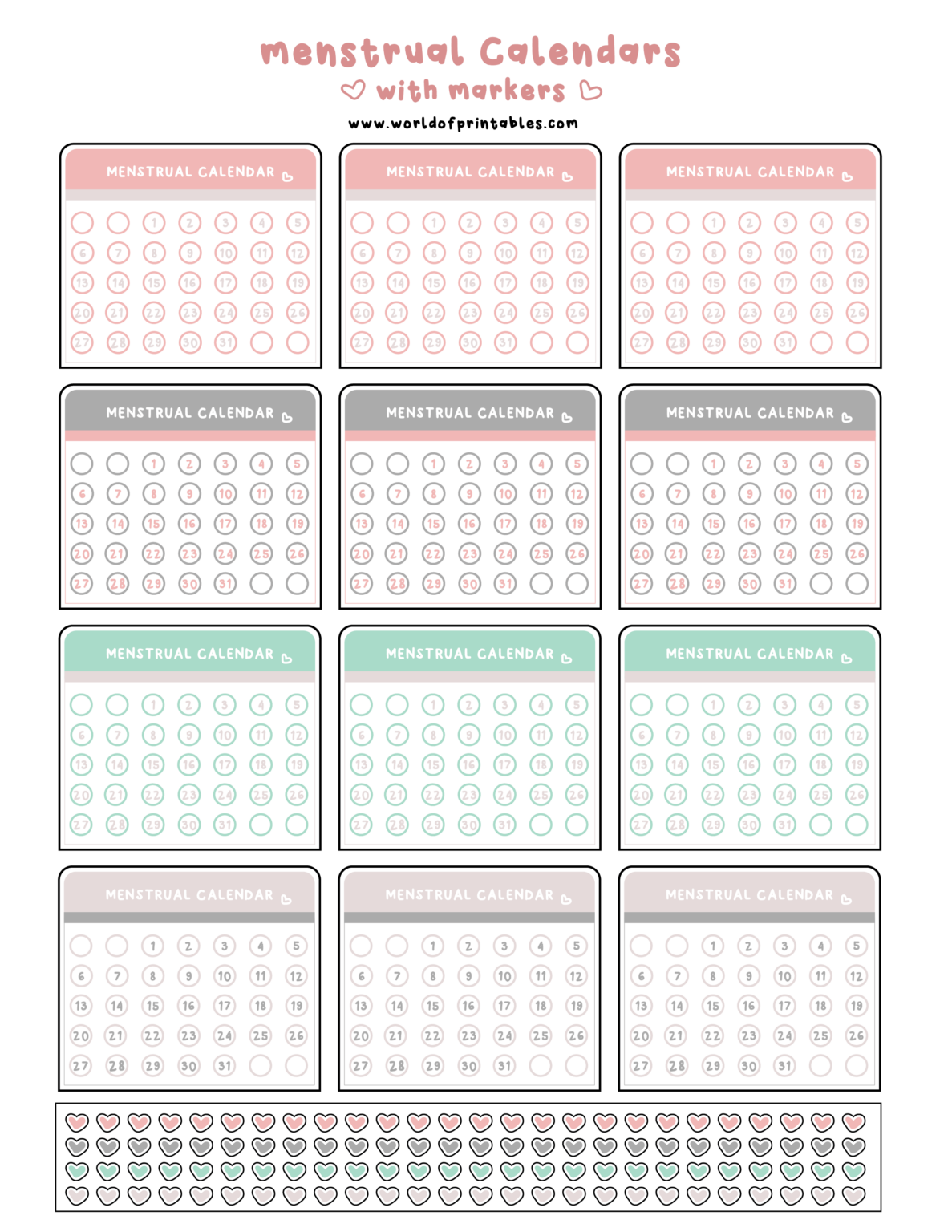 Period Stickers - Free Printable & Digital Planner Stickers - World of ...