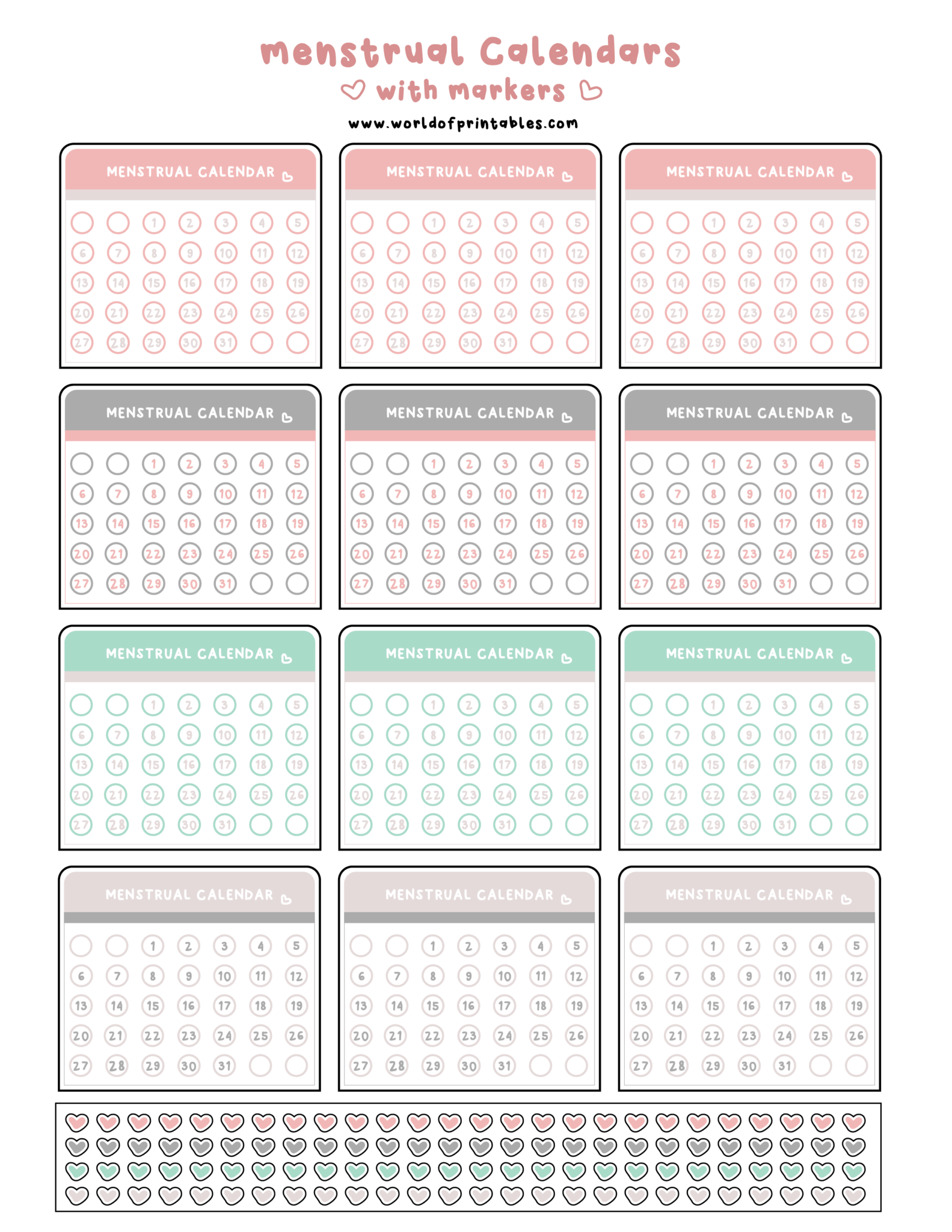 Period Stickers - Free Printable & Digital Planner Stickers - World of ...