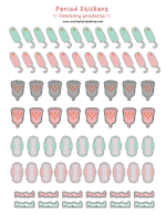 Period Stickers - Free Printable & Digital Planner Stickers - World of ...