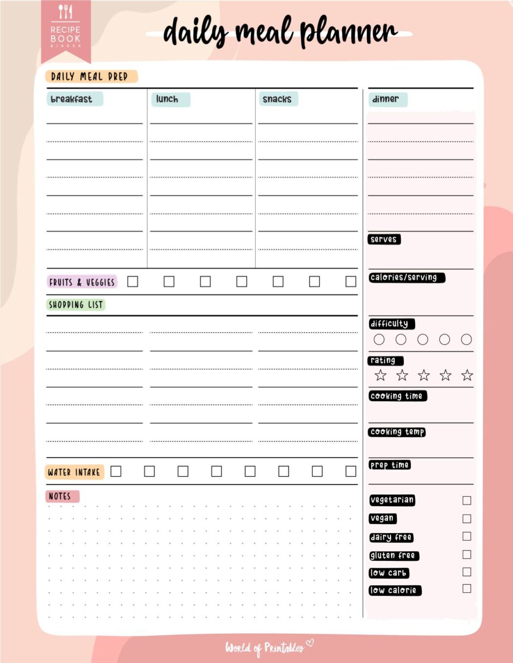 Recipe Binder - Organize Your Favorite Recipes For Free