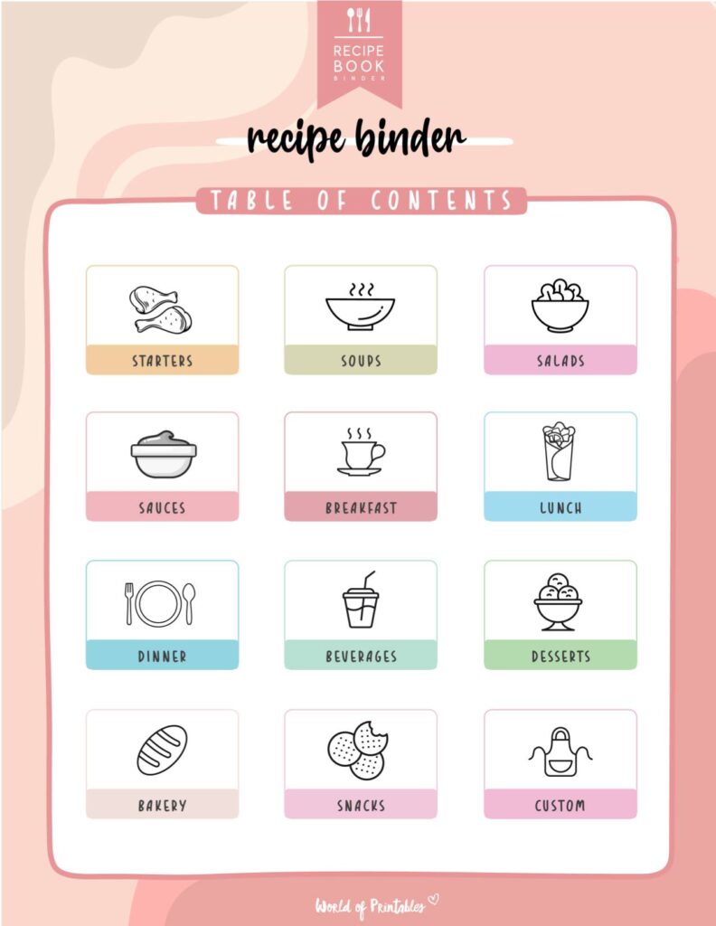Recipe Binder - Organize Your Favorite Recipes For Free