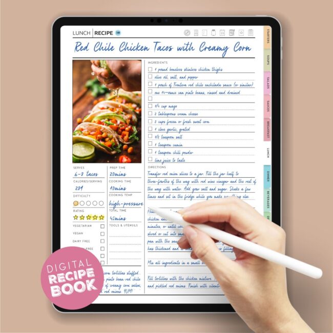 Digital Recipe Book - Organize Your Favorite Recipes For Free