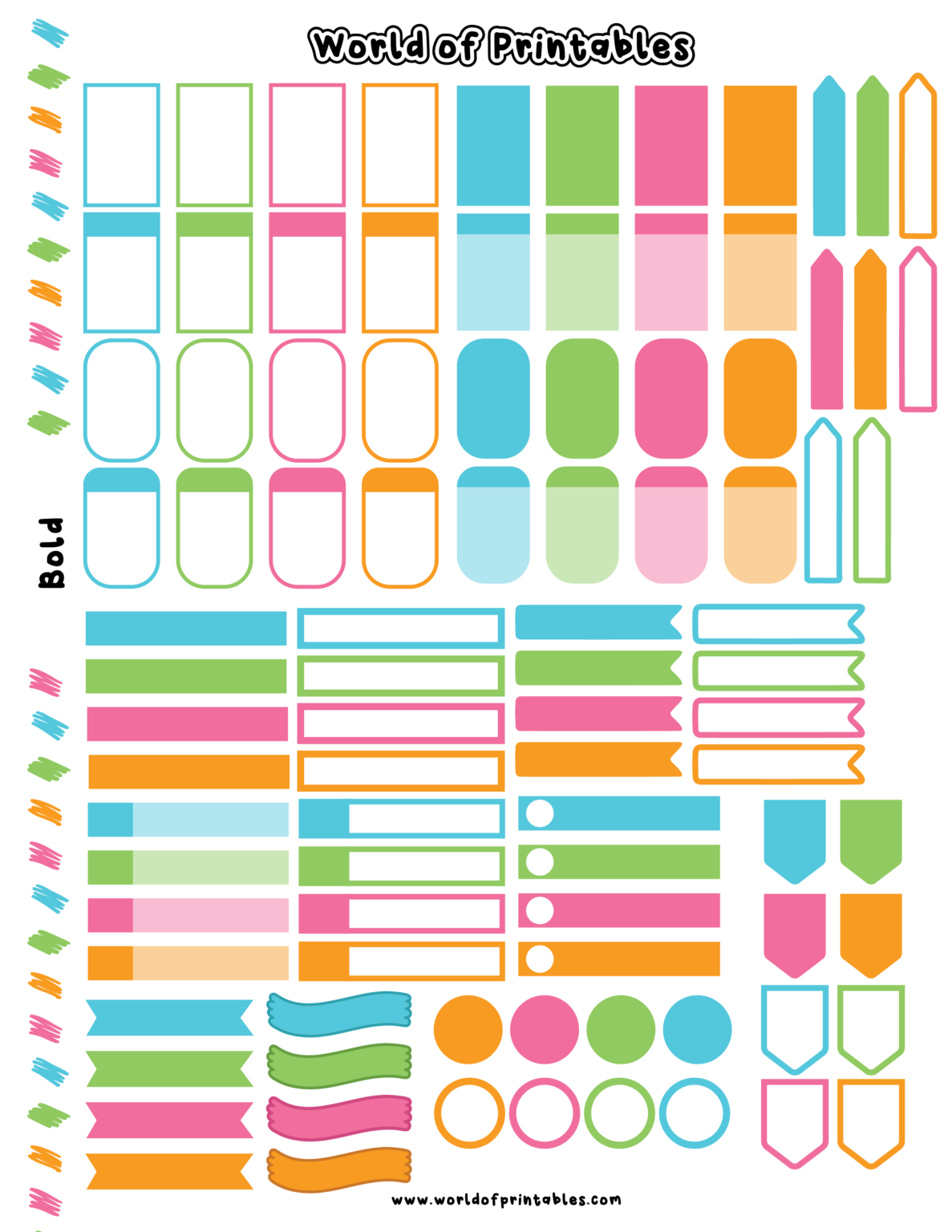 Free Digital Stickers - 1,000 Pre Cropped Stickers! - World of Printables