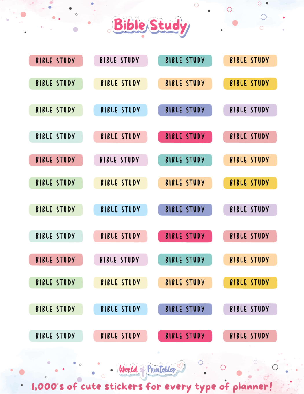 Bible Journaling Stickers | Free Printable & Digital Stickers - World ...