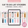 Cat To Do List Stickers | Printable & Digital - World of Printables