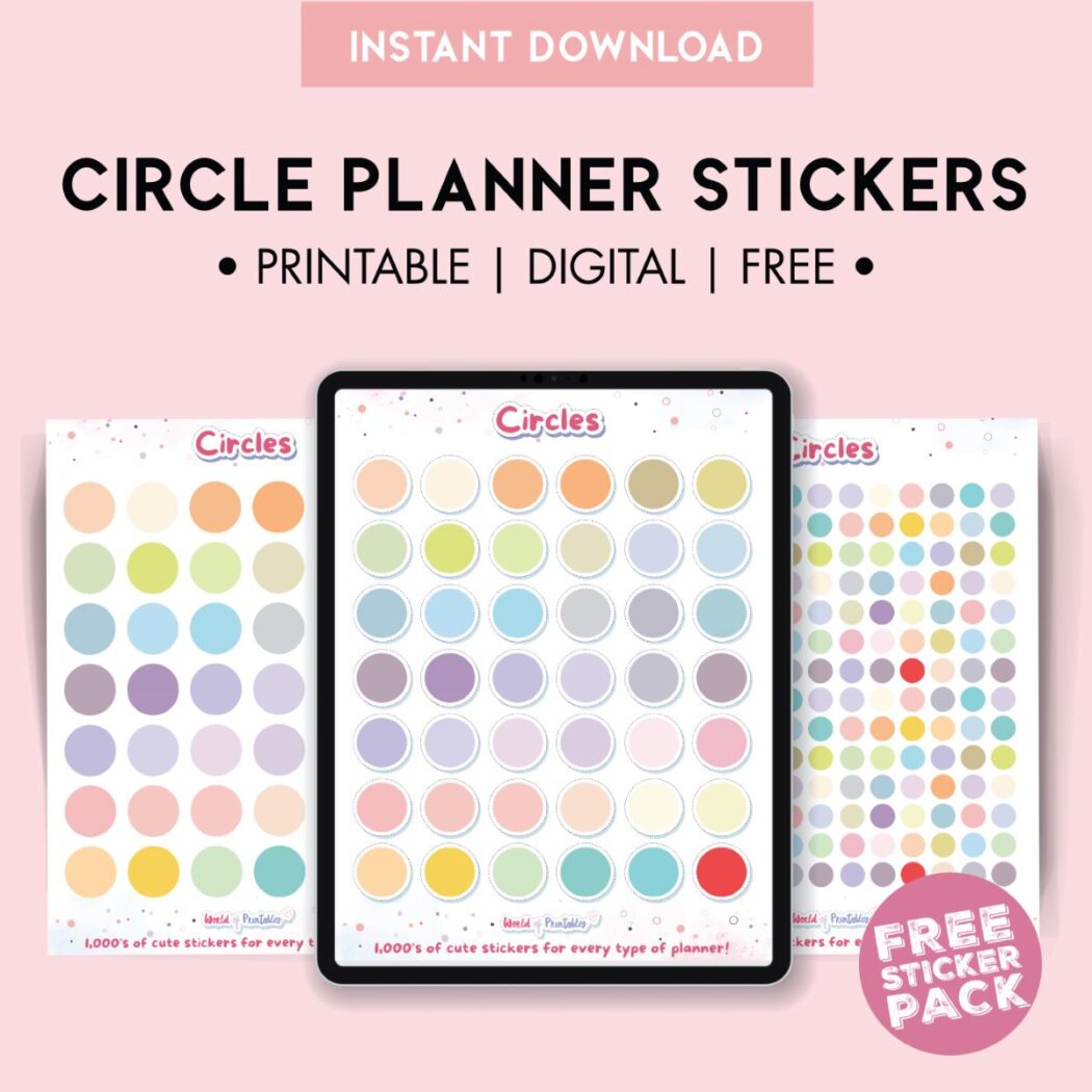 Circle Planner Stickers | Free Printable & Digital Stickers - World of ...