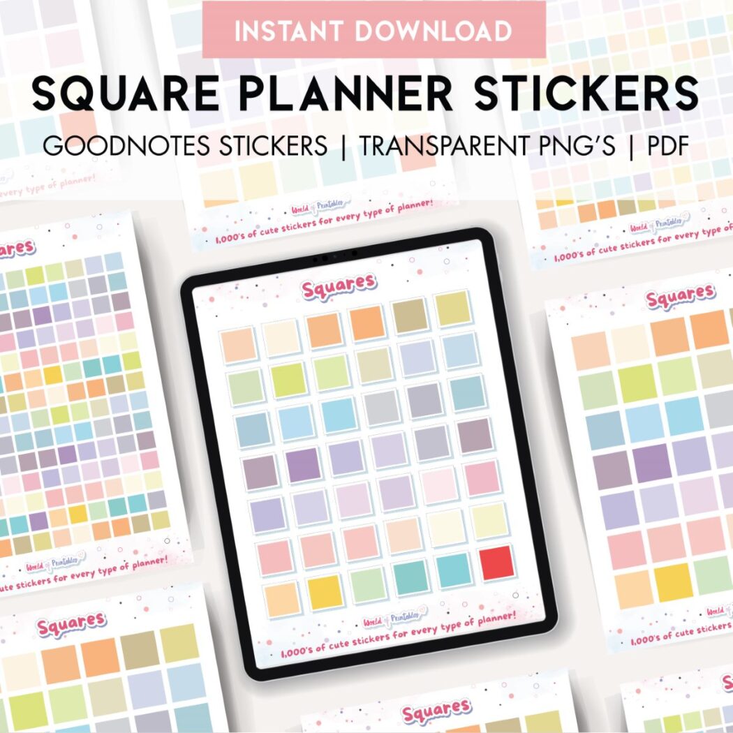 Square Planner Stickers | Printable & Digital - World of Printables