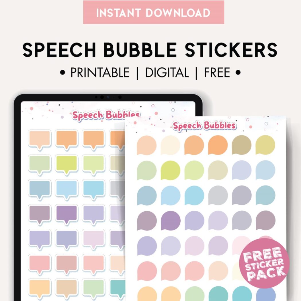 Speech Bubble Stickers | 100+ Cute Free Stickers - World of Printables