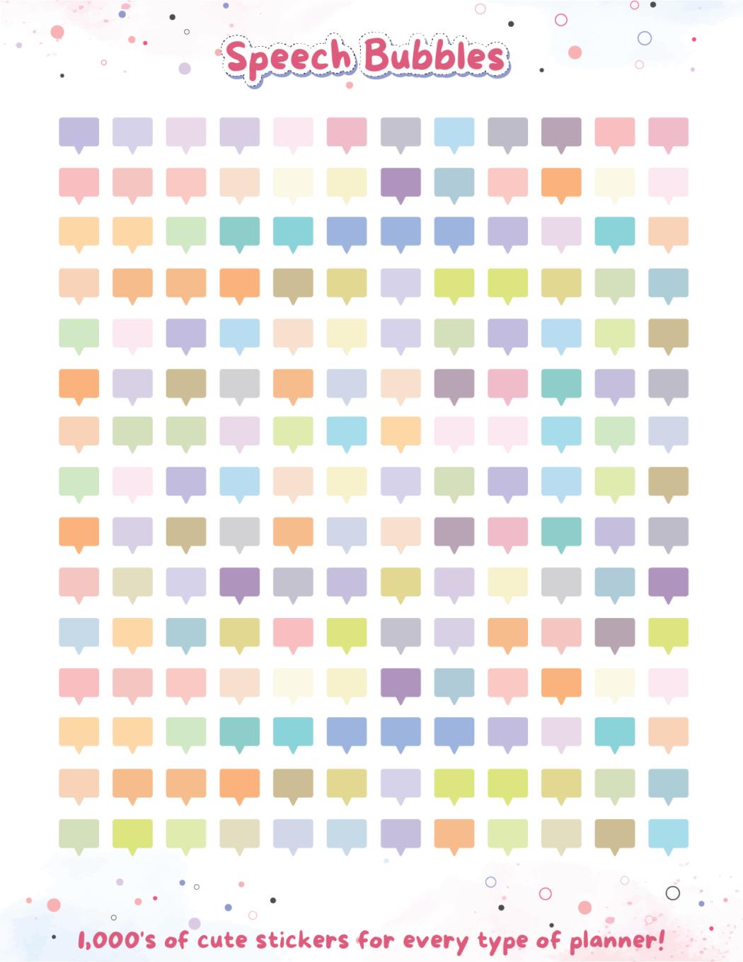 Speech Bubble Stickers | 100+ Cute Free Stickers - World of Printables