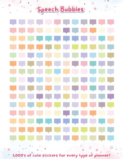 Speech Bubble Stickers | 100+ Cute Free Stickers - World of Printables