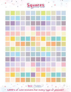 Square Planner Stickers | Printable & Digital - World of Printables
