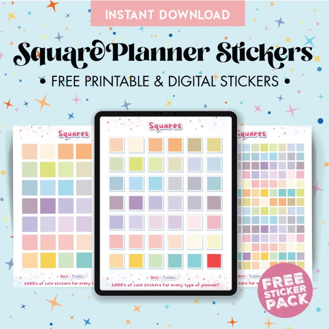 Square Planner Stickers | Printable & Digital - World of Printables