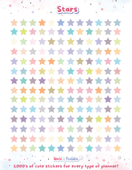 Free Printable Star Stickers - World of Printables