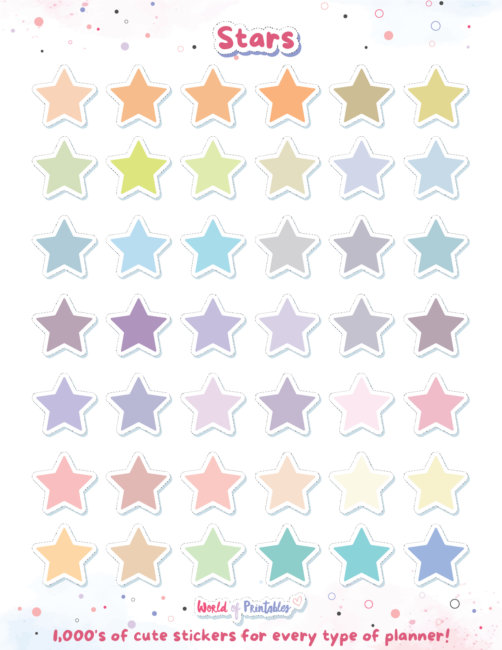 Free Printable Star Stickers - World of Printables