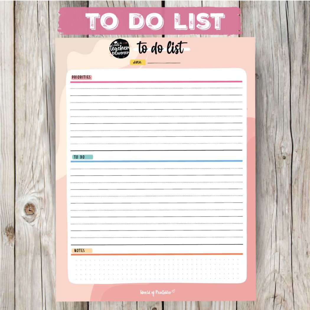 Teacher Planner - 64 Useful Pages For Every Teacher - World of Printables