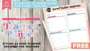 Teacher Planner - 64 Useful Pages For Every Teacher - World of Printables